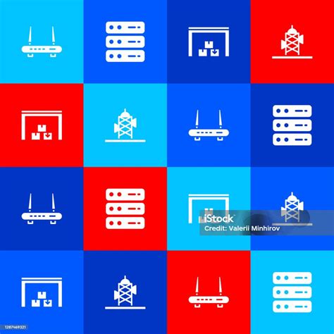 라우터 및 Wifi 신호 서버 데이터 웹 호스팅 창고 및 안테나 아이콘을 설정합니다 벡터 건축하기에 대한 스톡 벡터 아트 및 기타 이미지 Istock