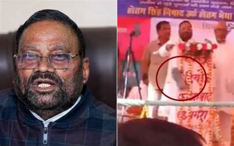 Man Hurls Shoe At Swami Prasad Maurya In Agra Arrested