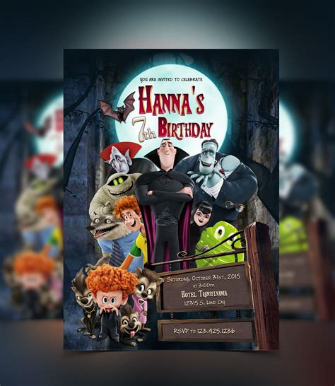 Hotel Transylvania Invitation Hotel Transylvania Party Hotel