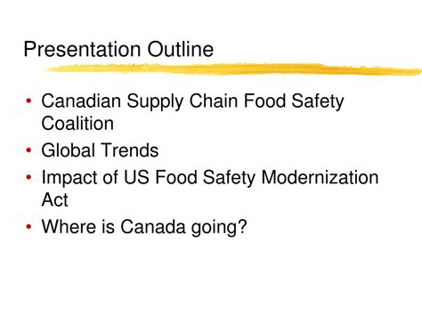 Ppt Canadian Supply Chain Food Safety Coalition Powerpoint