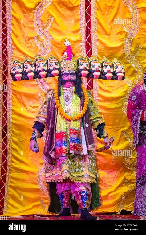 Portrait Of The Indian Artists Playing Characters Of Hindu Holy Book
