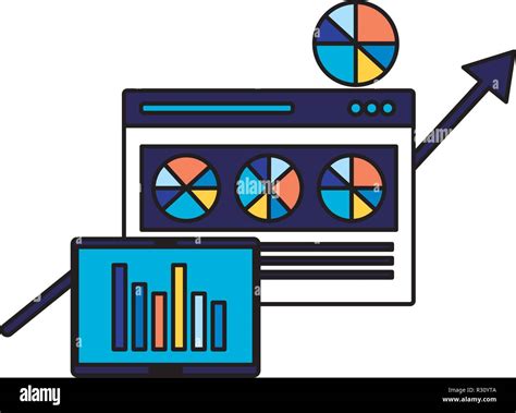 Mobile Chart Statistics Website Search Engine Optimization Vector