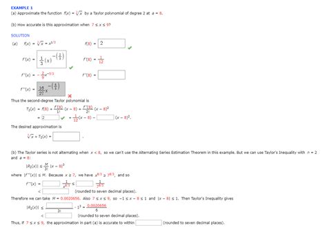 Solved EXAMPLE A Approximate The Function F X V By A Chegg Com
