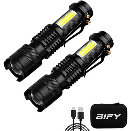 REHKITTZ LED Taschenlampe Extrem Hell Mit 2500mAh Akku Wiederaufladbare Taktische Taschenlampe