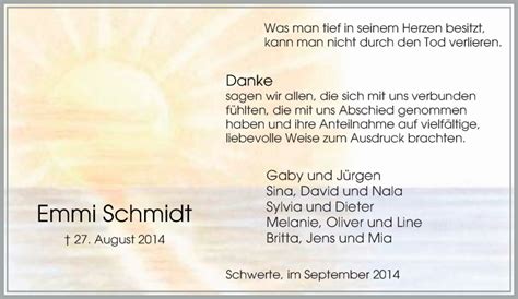Traueranzeigen Von Emmi Schmidt Trauer In Nrw De