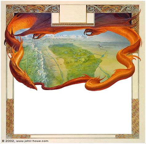 John Howe Smaug Map Of The Hobbit Portfolio