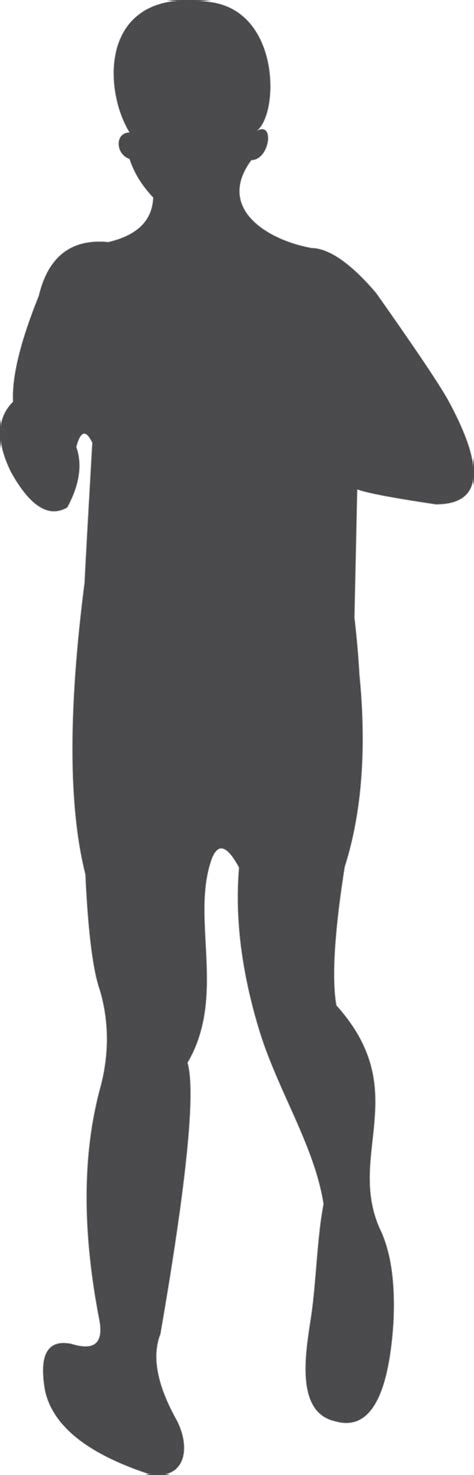The Man Running Silhouette PNG PNG