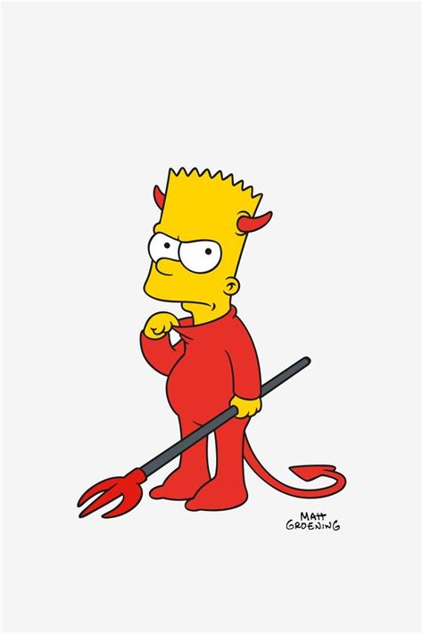 Wallpaper Bart W Devil Costume The Simpsons Desenho Dos Simpsons Tatuagens Retro Imagens