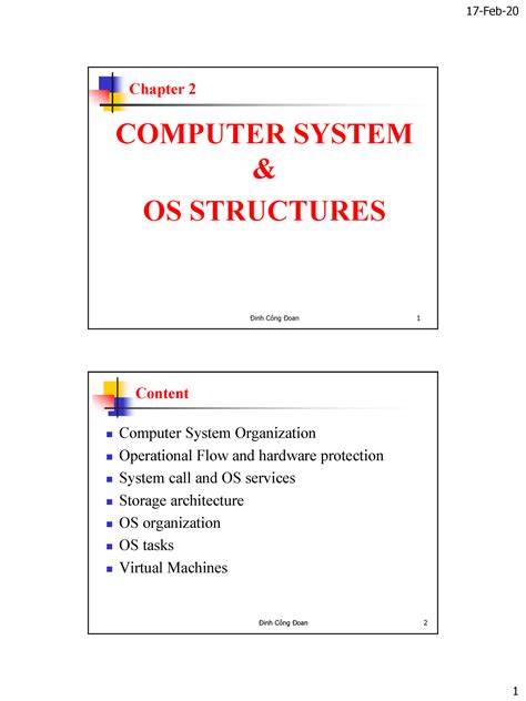 C2 Puter OS Structure Chapter 2 COMPUTER SYSTEM OS STRUCTURES