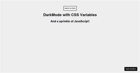 Css Variables Dark Mode Codesandbox