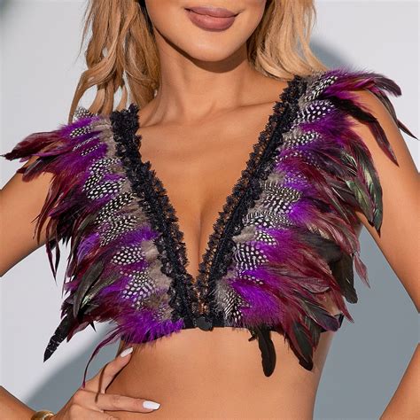 Hot Sexiest Bra Sexy Bdsm Harness Lingerie Feather Bra Le Jour Jour