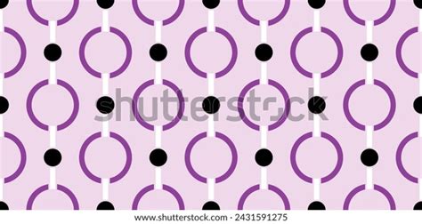 Seamless Geometric Chain Pattern Vector Illustration Stock Vector