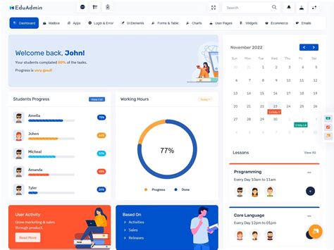 Modern Lms Dashboard Enhance Your Educational Oversight