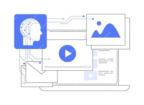 Premium Vector Aistreamlined Content Creation Abstract Concept Vector Illustration