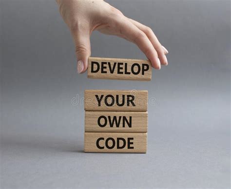 Develop Your Own Code Symbol Concept Words Develop Your Own Code On
