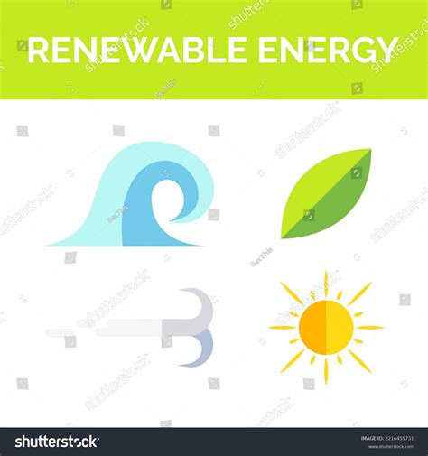 Renewable Energy Icons Set Vector Illustration Stock Vector Royalty