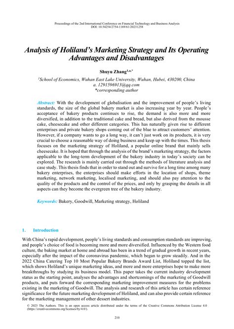 Pdf Analysis Of Holilands Marketing Strategy And Its Operating
