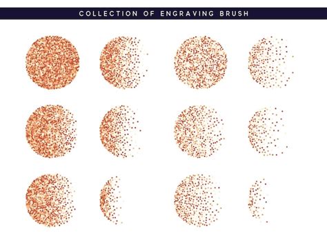 Premium Vector Set Of Brush Stipple Red Pattern For Design Dot