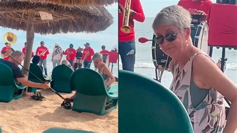 Banda sinaloense en Mazatlán corre a tamborazos de la playa a una pareja de extranjeros Infobae