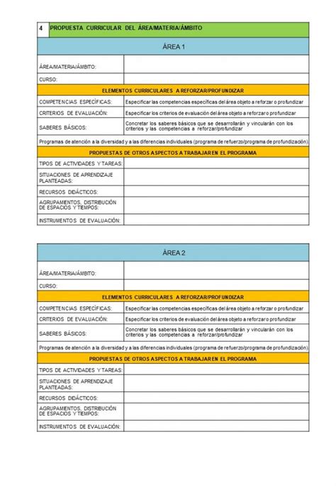 LOMLOE Modelo de Programa de Atención a la diversidad y a las
