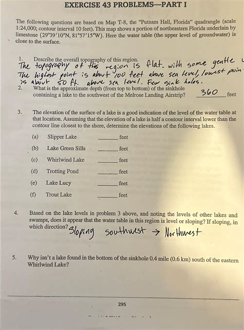 Solved Exercise 43 Problems Part Inthe Following Questions