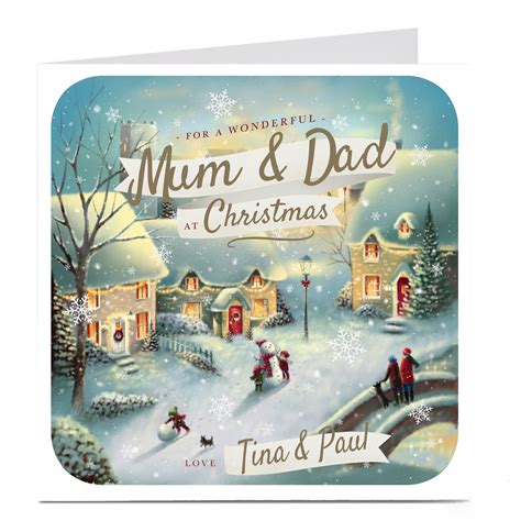 Buy Personalised Christmas Card Mum And Dad Wonderful Christmas For Gbp