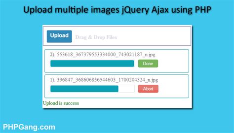 Jquery Ajax Upload Multiple Images Using Php Pakainfo