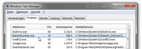 SpeechRuntime Exe Windows Prozess Was Ist Das
