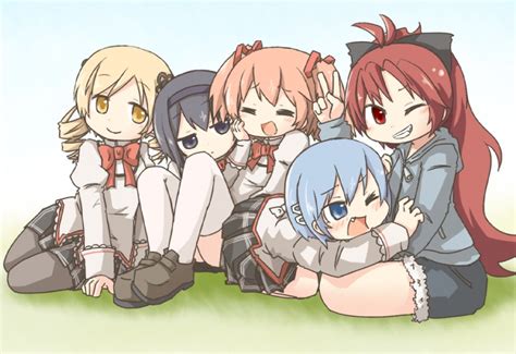 Akemi Homura Kaname Madoka Miki Sayaka Sakura Kyoko And Tomoe Mami Mahou Shoujo Madoka