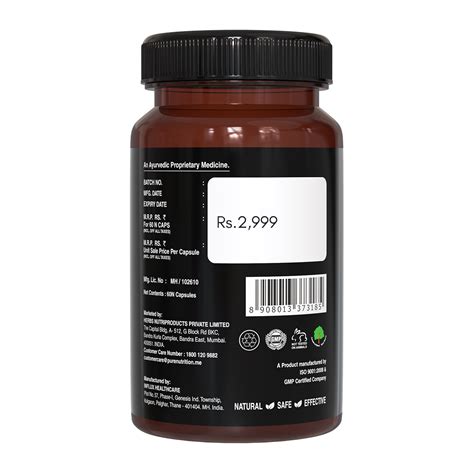 Menizin Premium Daily Vitality And Wellness Supplement For Men 60 Ve