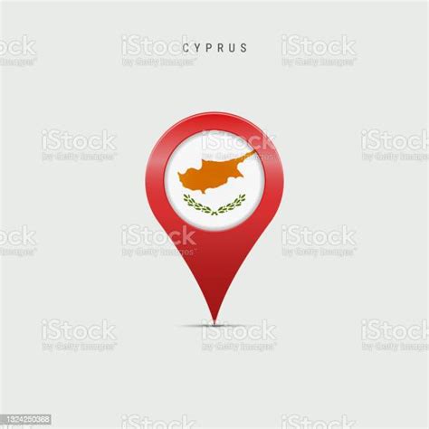 키프로스의 국기와 눈물 방울지도 마커 벡터 일러스트레이션 3차원 형태에 대한 스톡 벡터 아트 및 기타 이미지 3차원 형태