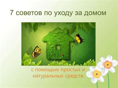 7 советов по уходу за домом Ppt
