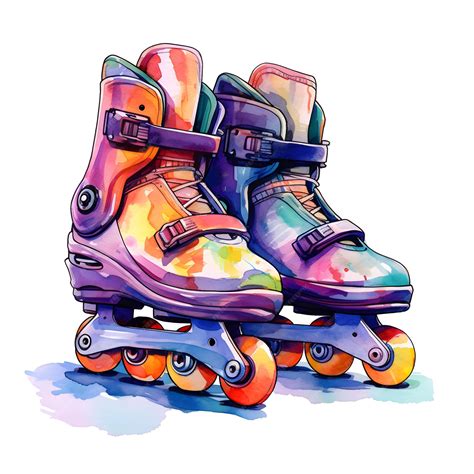Premium Ai Image A Colorful Drawing Of Roller Skates With The Word