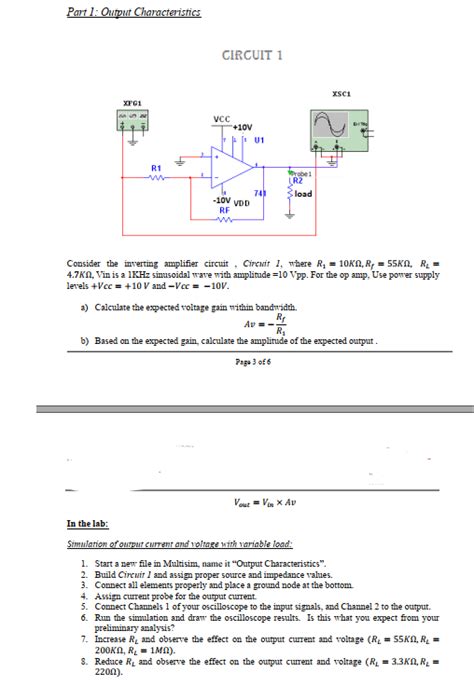 circuit 1 consider the inverting amplifier circuit
