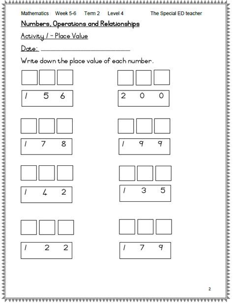 Math Grade 4 Term 1 Workbook The Special Ed Teacher
