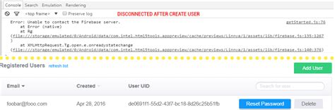 Android Cordova Firebase Disconnected After Login Stack Overflow