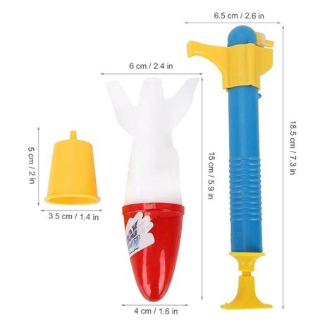 1 세트 어린이 스프레이 물 로켓 장난감 로켓 발사기 야외 장난감 물 전원 로켓 퍼즐 과학 장난감 어린이를위한 최고의 선물 수영장 및 물놀이