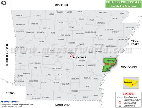 Phillips County Map Arkansas