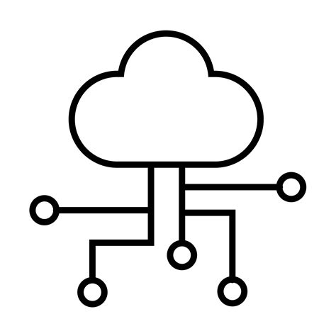 Cloud Computing Line Style Icon Vector Art At Vecteezy