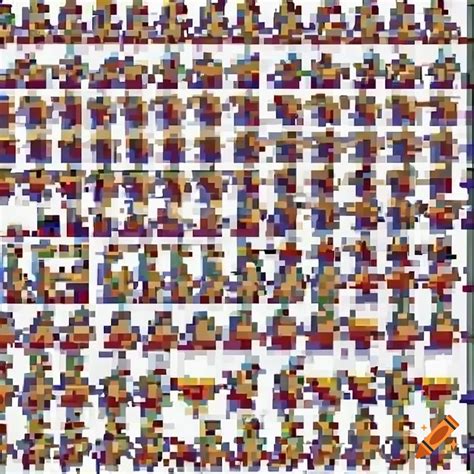 Sprite Sheet Of A 2d Pixel Adventurer Character On Craiyon