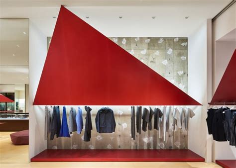 Tokujin Yoshioka Installs Red Triangles At Issey Miyake Store