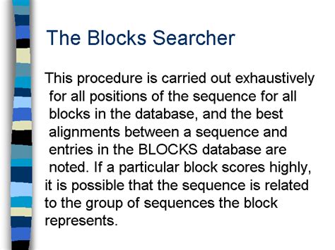 The Blocks Searcher