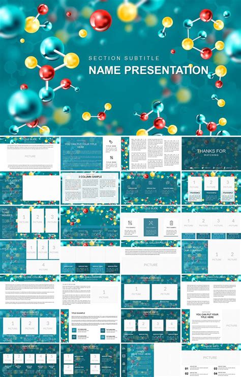 Chemistry Molecular Structure PowerPoint Template Background Powerpoint Powerpoint Template