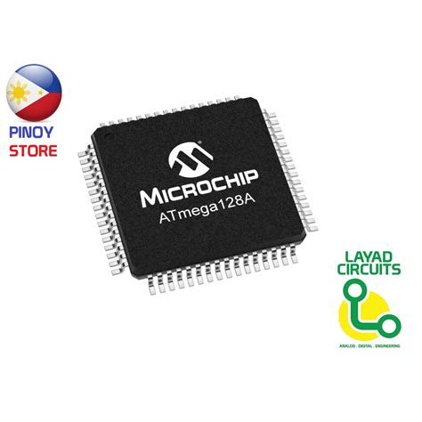 atmega128a or atmega128 microchip atmel microcontroller ic smd 8 bit