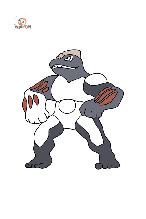Målarbild Pokémon Go Machoke Coloring for Kids