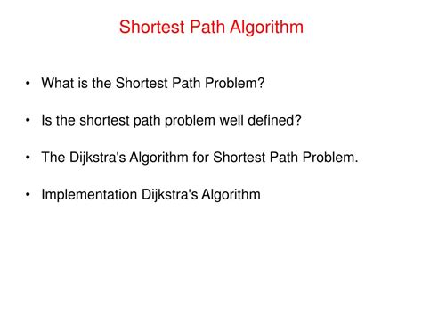 ppt shortest path algorithm powerpoint presentation free download