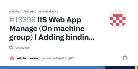 Iis Web App Manage On Machine Group Adding Bindings Should Be A