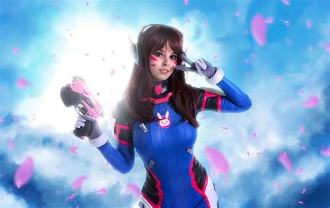 Wallpaper Disharmonica Women Model Cosplay D Va Overwatch