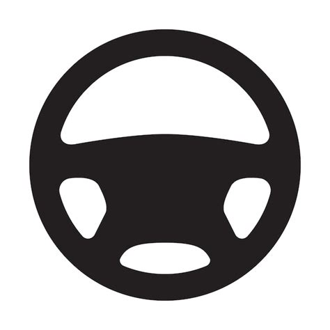 Icono Del Volante Del Coche Vector Premium