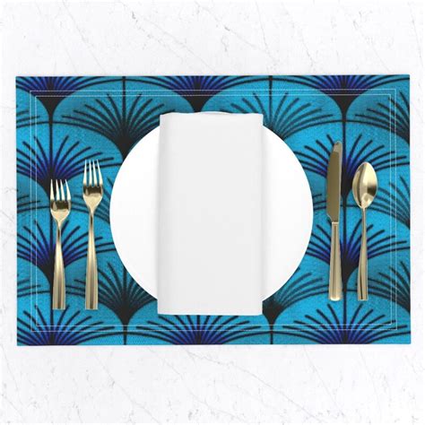 Art Deco Placemats Set Of 2 Solace Of Wind 8 By Etsy